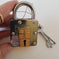 Pad lock, antique 2 key puzzle lock. Functional pad lock with tricky h ...